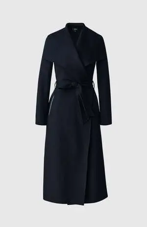 Mackage Mai Double-face Wool Wrap Coat - Black