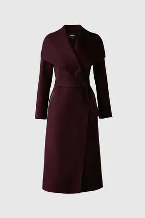 Mackage Mai Double-face Wool Wrap Coat - Garnet