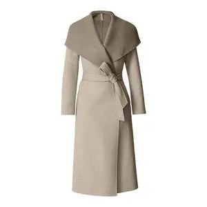 Mackage Mai-hb Double-face Herringbone Wool Wrap Coat