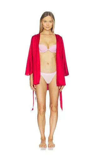 FLEUR DU MAL Angel Sleeve Robe In Red