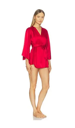 FLEUR DU MAL Angel Sleeve Robe In Red