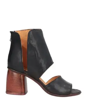 JP/DAVID Leather Open-toe Ankle Boots