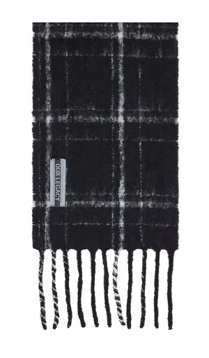 Our Legacy Estate Scarf - Black Fuzzy Alpaca Check