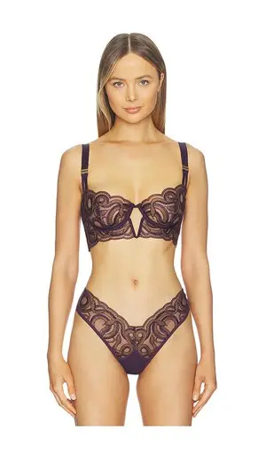 THISTLE AND SPIRE Scylla Bra In Purple - Eggplant