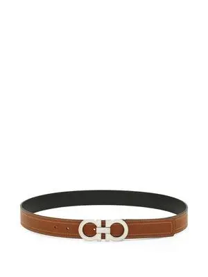 FERRAGAMO Reversible Gancini Belt - Brown