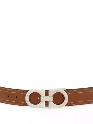 FERRAGAMO Reversible Gancini Belt - Brown