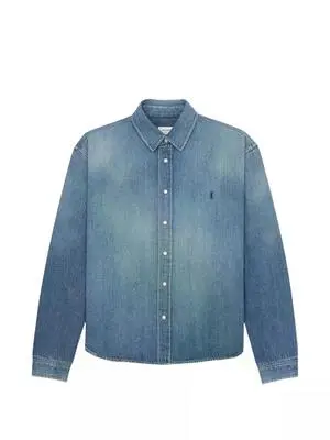 Saint Laurent Cassandre Logo Shirt - Blue