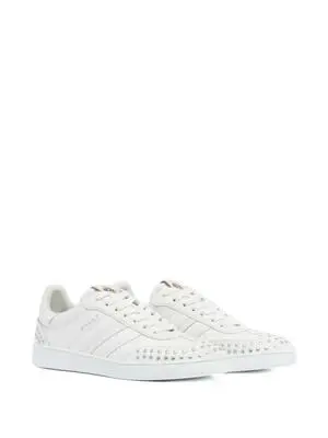 Bally Retro Crest Studded Leather Sneakers