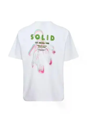 SOLID HOMME Charms Graphic-print T-shirt - White