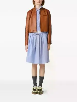 Miu Miu Stand-up Collar Stripe Jacket