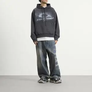 Balenciaga Patch Logo Baggy Jeans
