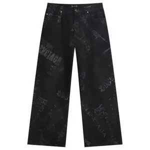Balenciaga Black Wash Bottoms For Men