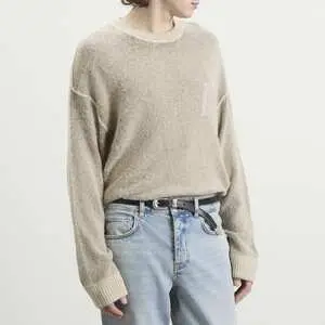 REPRESENT Lightweight Alpaca Knit Jumper - Latte