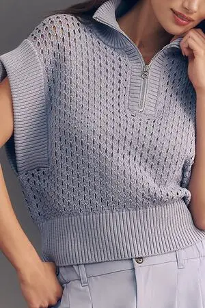 Varley Cotton Gaines Half-zip Knit Pullover