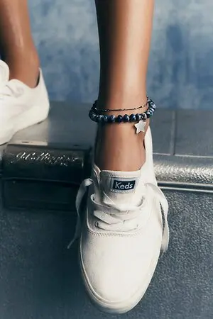 ARIANA OST Ariana Ost Iridessa Semiprecious Stone Anklet Blue Pattern