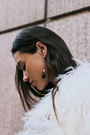Free People Free People Check Mate Semiprecious Stone Drop Earrings Multicolor