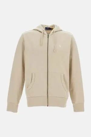 Polo Ralph Lauren Hooded Zip-Up Sweatshirt Beige