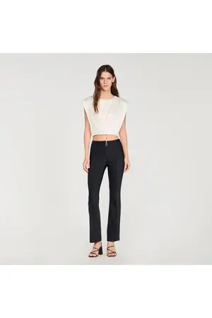 Sandro Pleated Fitted Trousers