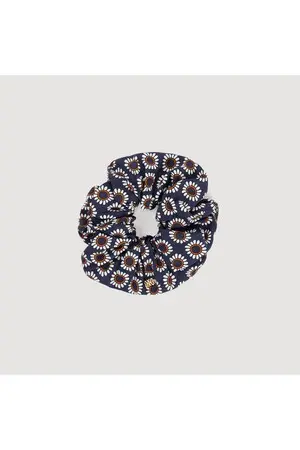 Sandro Floral Print Scrunchie - Blue