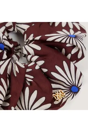 Sandro Printed Silk Scrunchie
