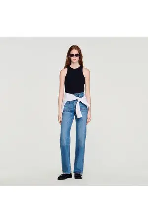 Sandro Embroidered Vest Top