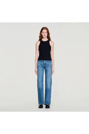 Sandro Embroidered Vest Top