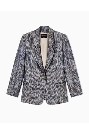 Giorgio Armani Single-breasted Viscose Jacquard Jacket