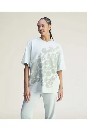 Adidas By Stella McCartney Logo Leopard Print Oversized T-shirt