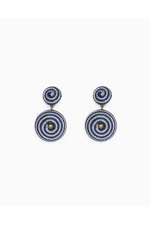 Giorgio Armani Circular Pendant Earrings - Blue