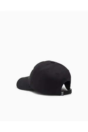 EA7 Cotton Baseball Cap - Black