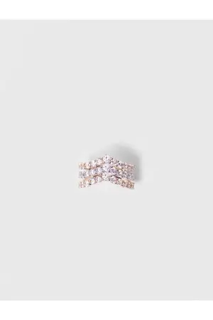 Maje Two-tone Rhinestone Ring - Gold