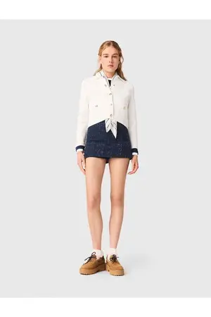 Maje Layered Effect Embellished Skort - Black