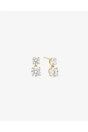 Splendid Cz Drop Earrings - Gold
