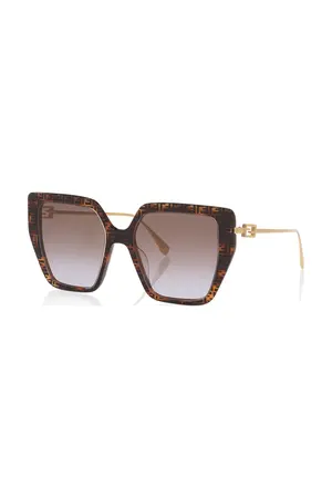 Fendi Irregular Frame Sunglasses - Brown