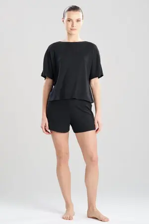 Natori Mila Waffle Everywhere Wedge Top Black