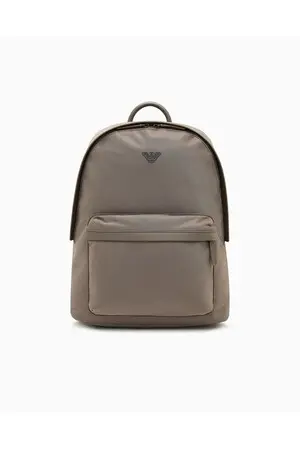Emporio Armani Recycled Nylon Round Backpack - Brown