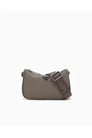Emporio Armani Recycled-nylon Shoulder Bag - Brown