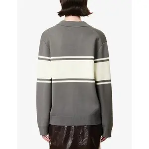 SAMSOE SAMSOE Saanne Striped Knitted Polo Top