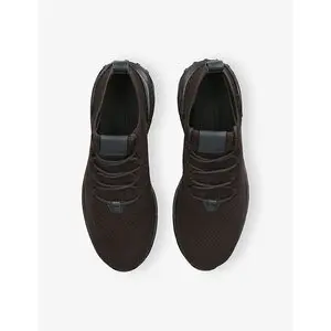 TOD'S Knitted And Leather Trainers - Dark Brown