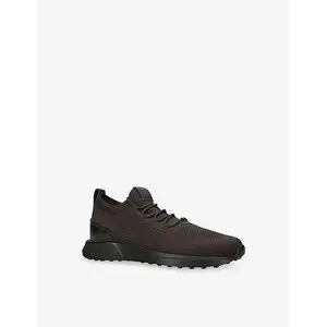 TOD'S Knitted And Leather Trainers - Dark Brown
