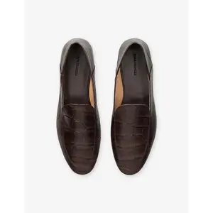 Dear Frances Gio Croc-effect Leather Loafers