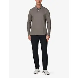 Boggi Milano High-performance S-cafè® Yarn Cotton Piqué Polo Shirt - Mud