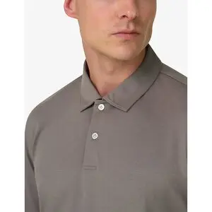 Boggi Milano High-performance S-cafè® Yarn Cotton Piqué Polo Shirt - Mud