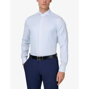 Boggi Milano Slim-fit Cotton-twill Shirt