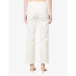 Paige Stevie Ankle-leg Stretch-denim Jeans - Cream Cloud