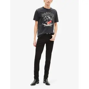 The Kooples Panther-print Washed Cotton-jersey T-shirt