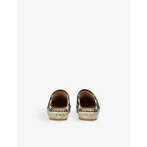 Valentino Garavani Vlogo Raffia Espadrille Mules