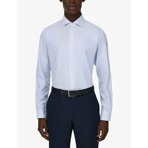 Boggi Milano Slim-fit Cotton-twill Shirt