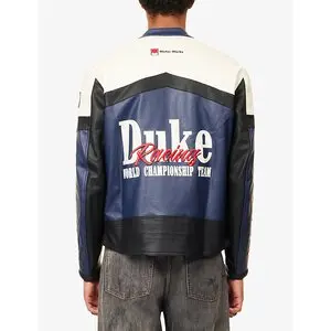 DUKE + DEXTER Dr. Moto Racing Faux Leather Jacket
