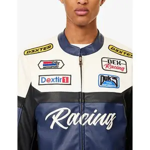 DUKE + DEXTER Dr. Moto Racing Faux Leather Jacket